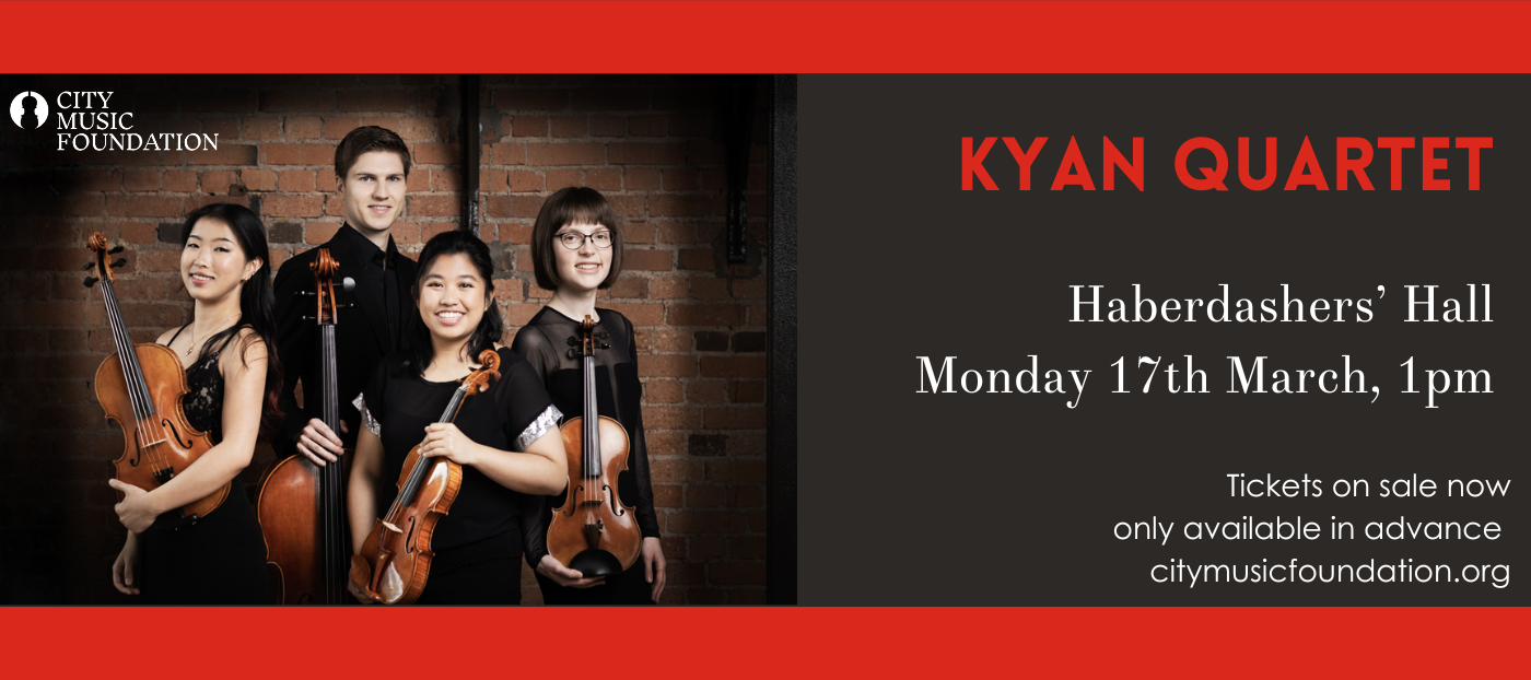 CMF Livery Halls Concert Series - The Kyan Quartet at the Haberdashers ...